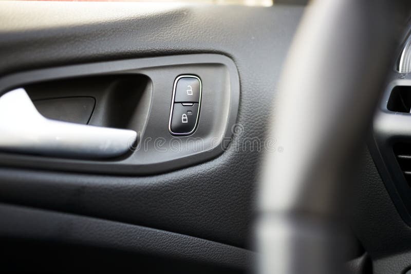 Car Interior Driver Side View. Modern Car Interior Design Stock Image ...