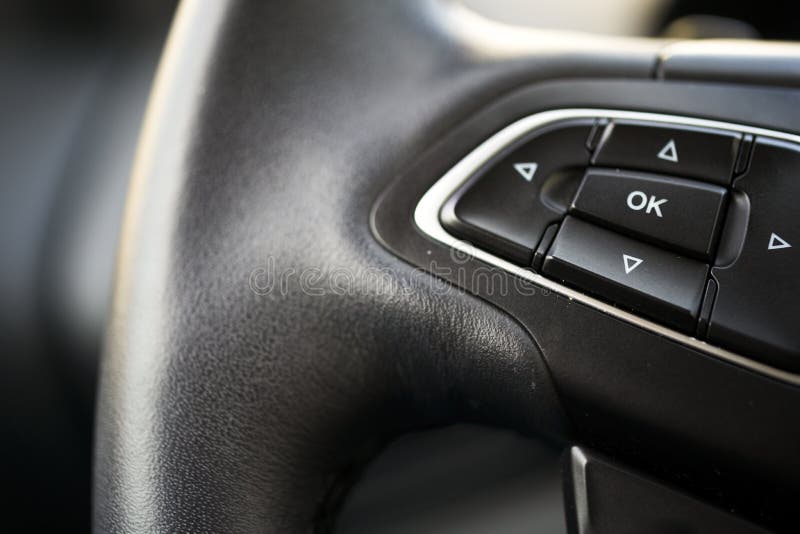 Car Interior Driver Side View. Modern Car Interior Design Stock Photo ...