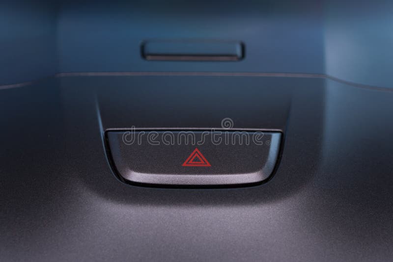 Car Interior Emergent Warning Button Stock Image - Image of hazard ...