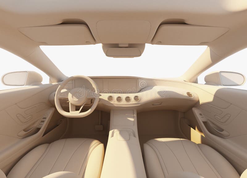 Car Interior Illuminated by the Sunlihgt Stock Illustration ...