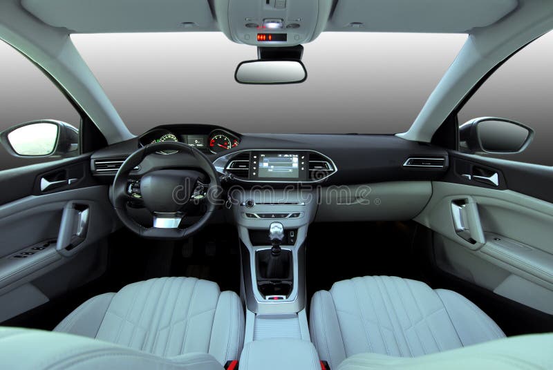 Car interior stock image. Image of auto, belt, console - 57753537