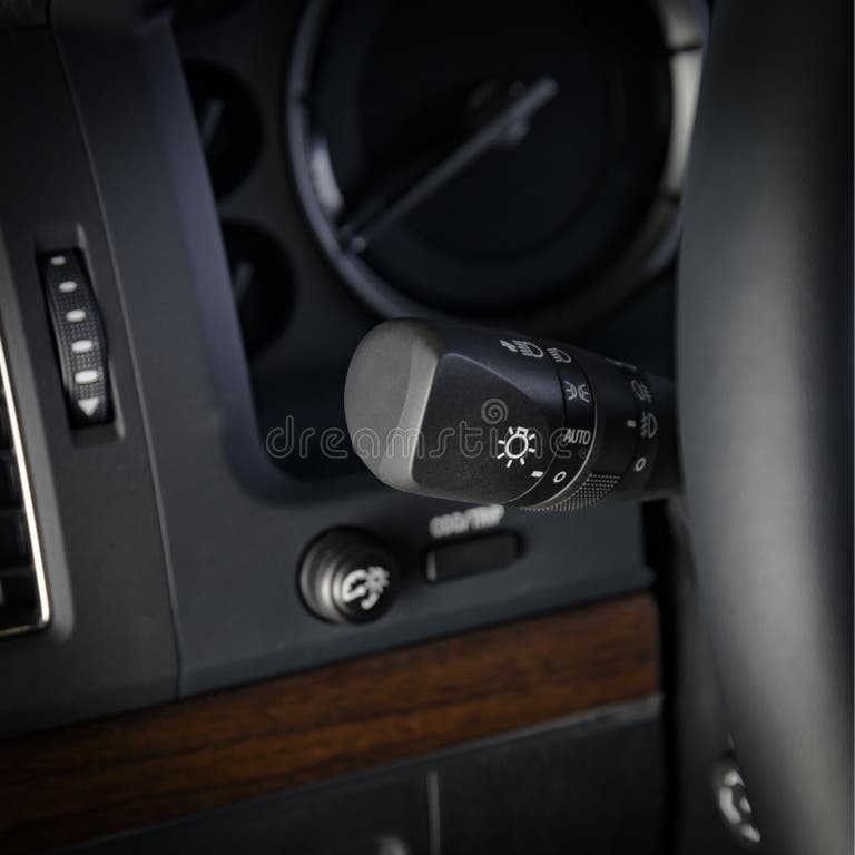 Car Interior with Light Switch Stock Image - Image of luxury, equipment ...