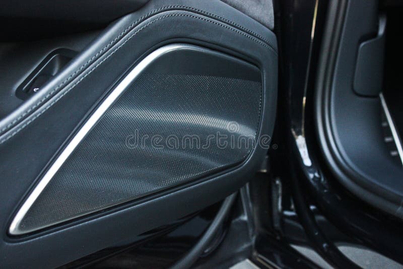 Car Interior Luxury Service. Car Interior Details Stock Photo - Image ...