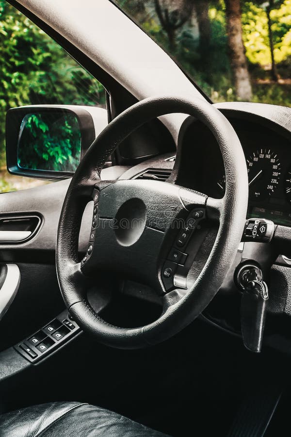 Car Interior Luxury Service. Car Interior Details Stock Photo - Image ...