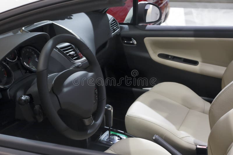 Car Interior and Open Windows Stock Photo - Image of chair, vehicle ...