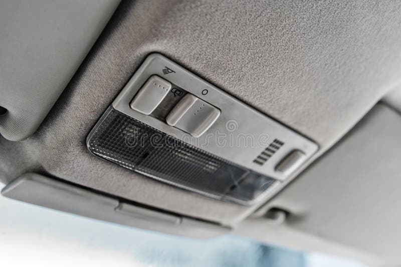 Car Interior Overhead Light Control Buttons Stock Photos - Free ...