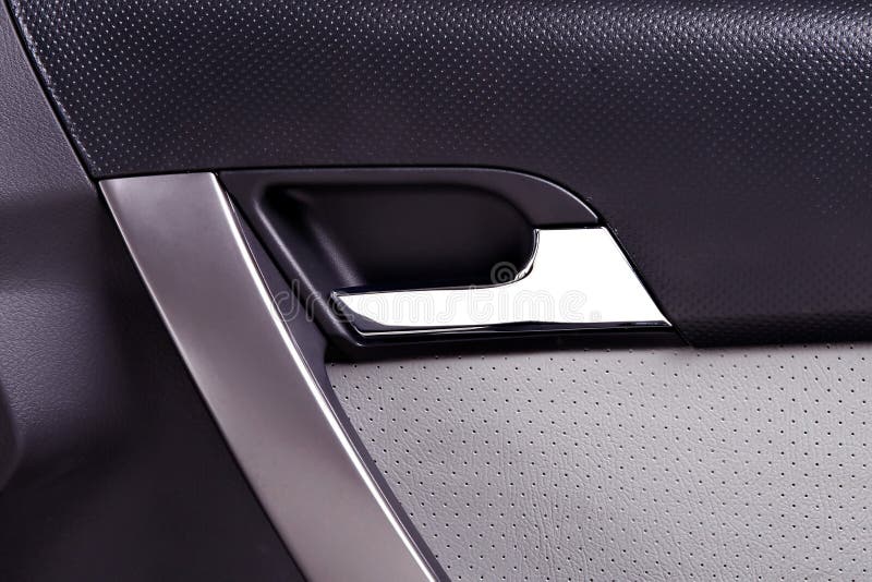 Interior of Car. Panel with Gear Lever for Transmitting Box, Dashboard ...