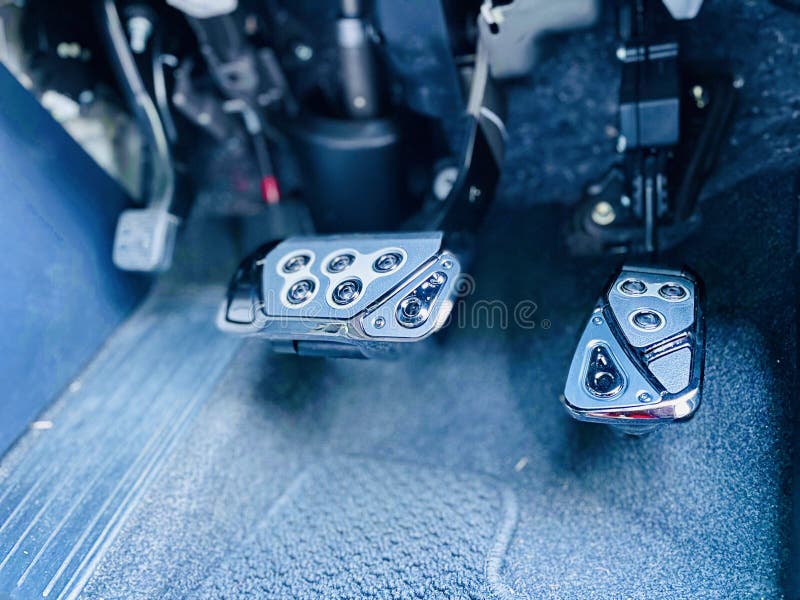 Car interior racing pedal stock photo. Image of auto - 300142890