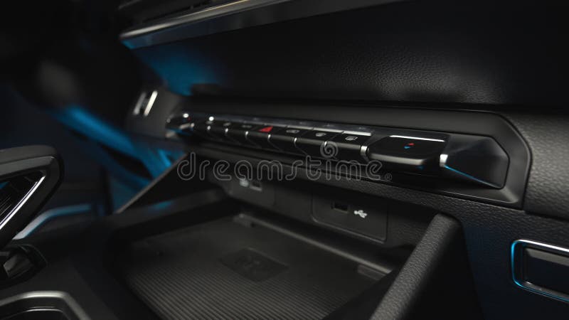 Car Interior Shot in a Black Studio. Artificial Lighting Stock Footage ...