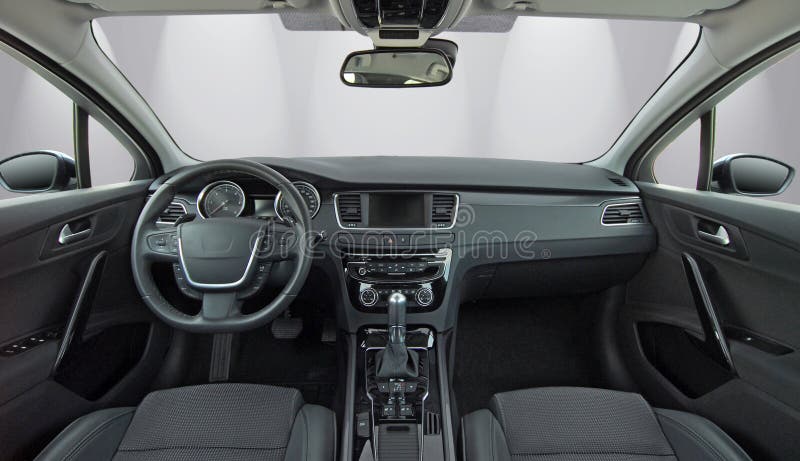 Car interior stock photo. Image of heat, luxury, front - 87373322