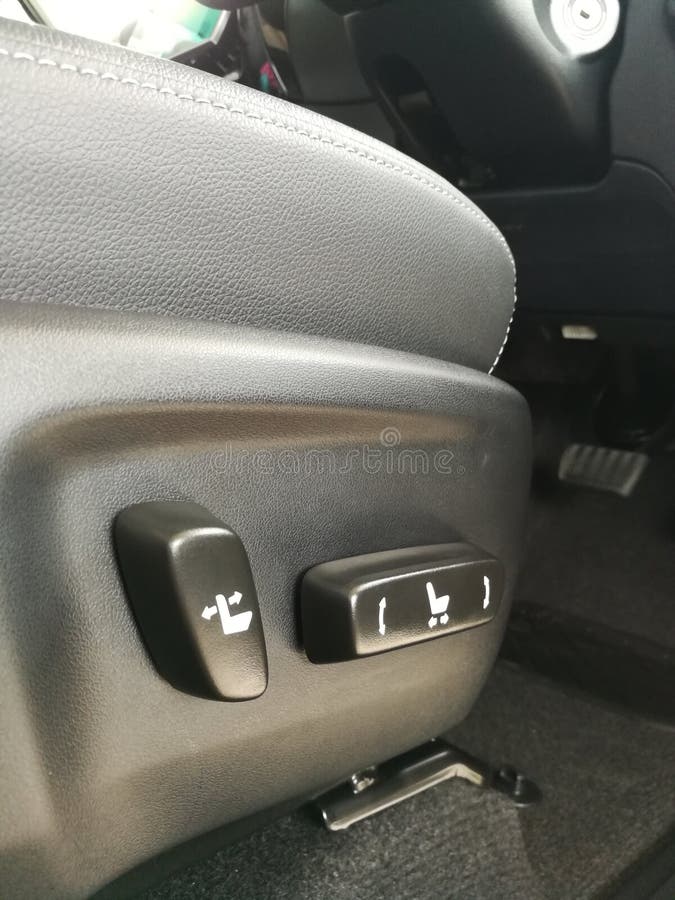 Car Interior System Button Control Electric Seat Stock Photo - Image of ...