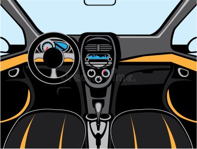 Car Interior vector stock vector. Illustration of forward - 49276866