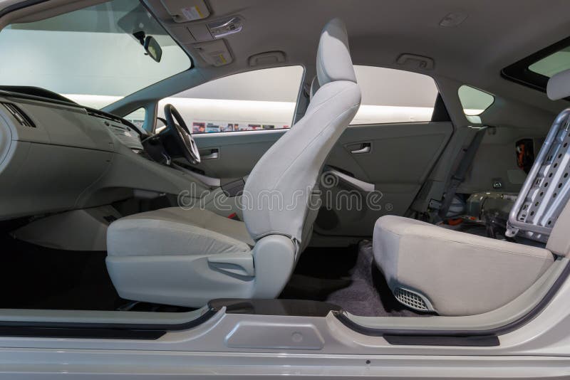 Car Interior View of the Dashboard from the Front. Stock Photo - Image ...