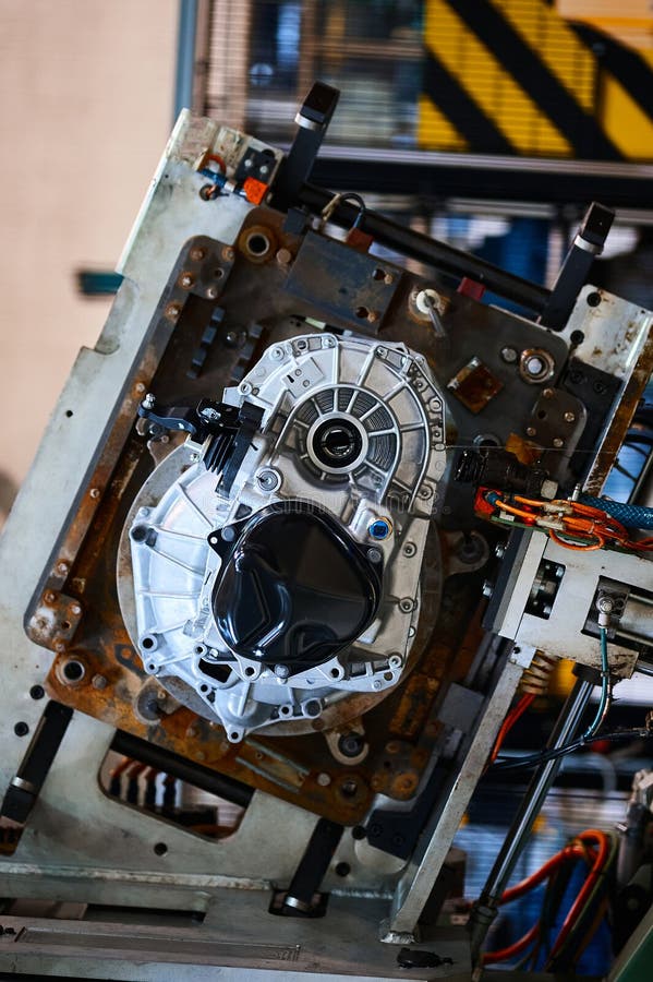 Car Internal Combustion Engine Gearbox on Test Bench Stock Photo ...
