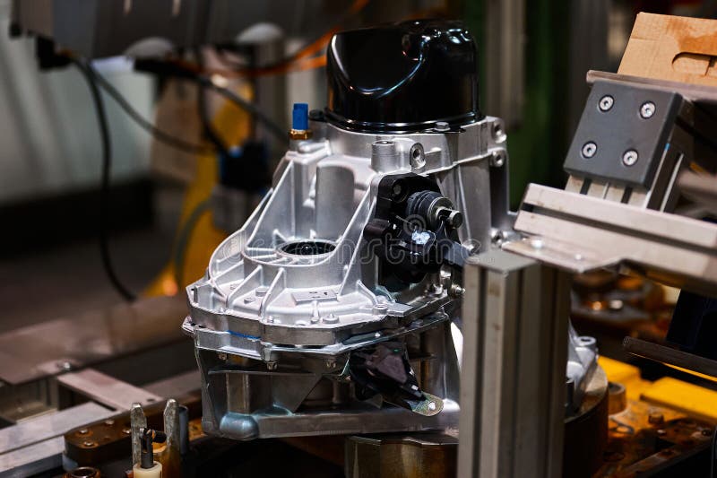 Car Internal Combustion Engine Gearbox on Test Bench Stock Image ...