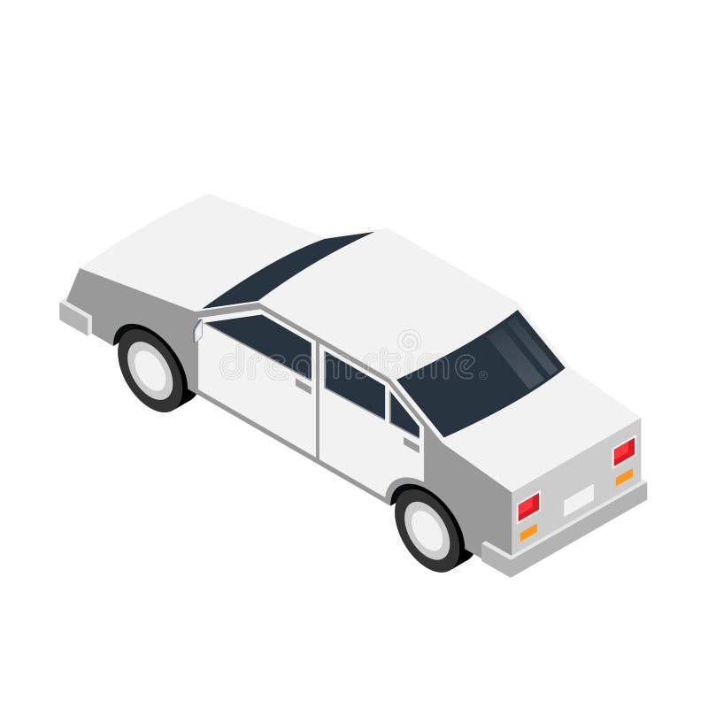 Car Isometric Illustration stock vector. Illustration of fast - 206327213