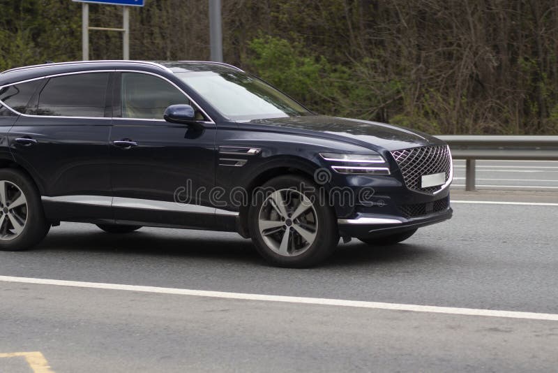 The Car is on Its Way. a Car on the Highway Editorial Stock Photo ...