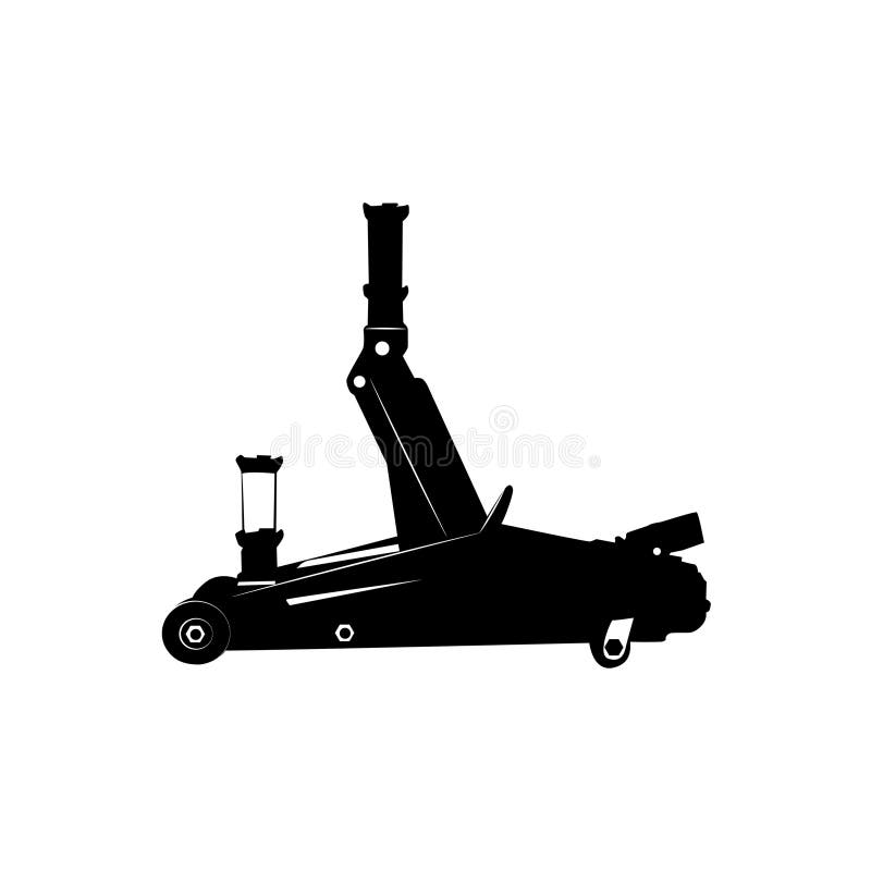 Car Jack, Axle Jack, Bottle Jack Black Silhouette Illustration Vol 05 ...