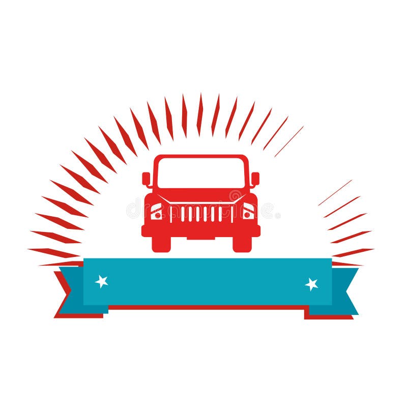 Jeep Car Vehicle Transport Icon Stock Vector - Illustration of detailed ...