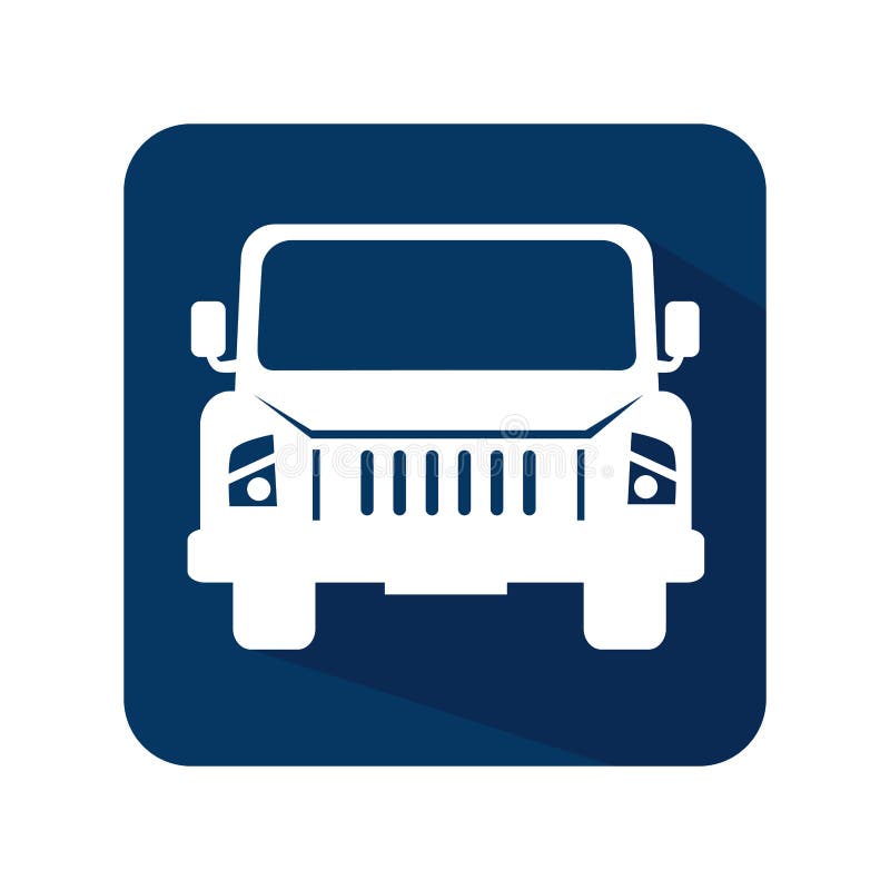 Jeep Car Vehicle Transport Icon Stock Vector - Illustration of detailed ...