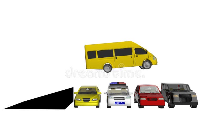 Car jump stock illustration. Illustration of five, gray - 9138499