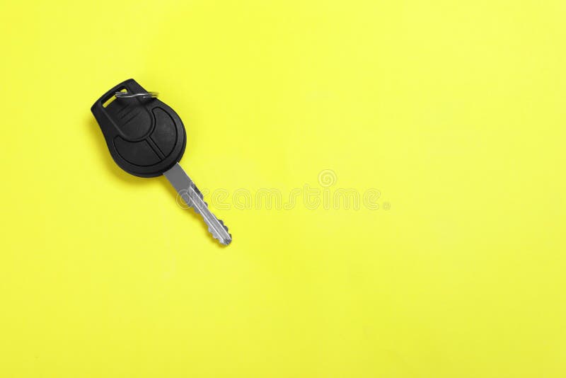 Car Key on Color Background, Top View Stock Image - Image of modern ...