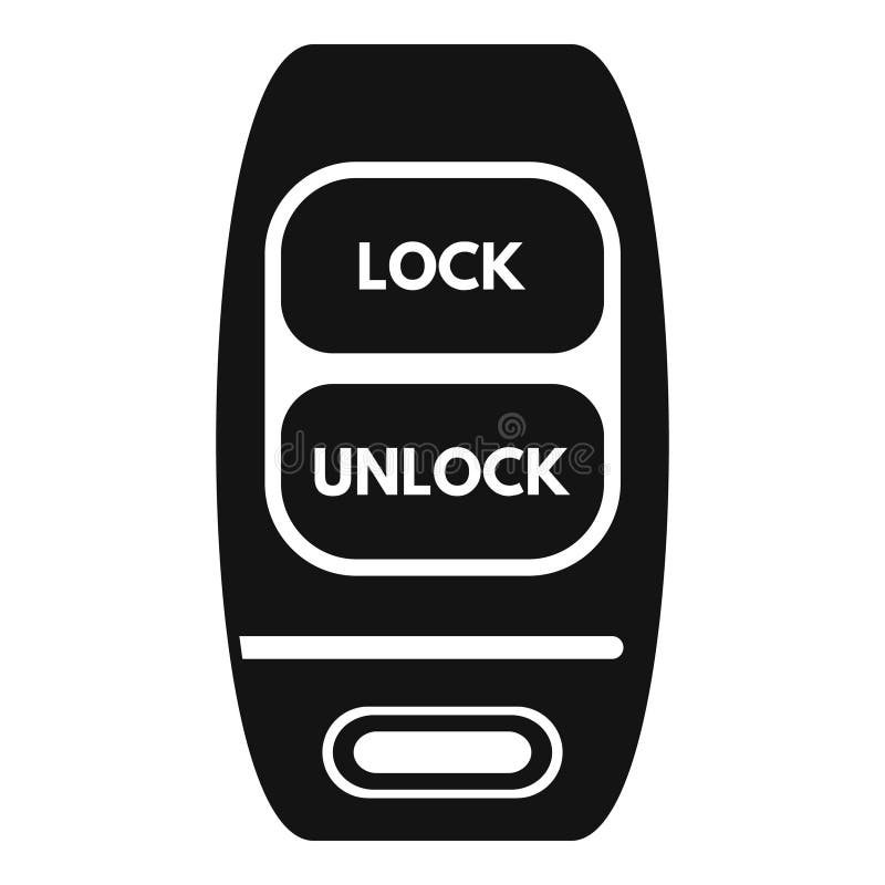 Car Key Control Icon Simple Vector. Smart Remote Button Stock ...