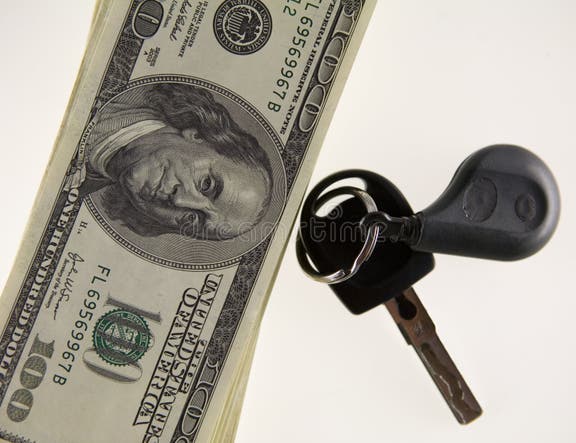 Car key and dollars stock image. Image of paying, remote - 3023473