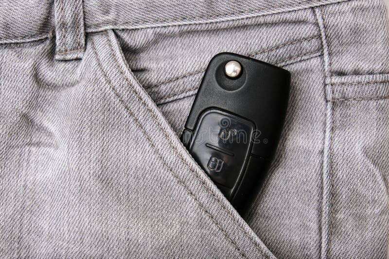 Car Key, Engine Ignition Key Left in Jeans Pocket after Coming Home ...