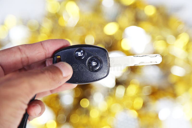 Car Key on Gold and Silver Background Stock Image - Image of transport ...