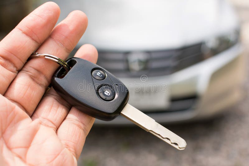 Female Hand Giving a Key for Buyer or Rental Car. Stock Photo - Image ...