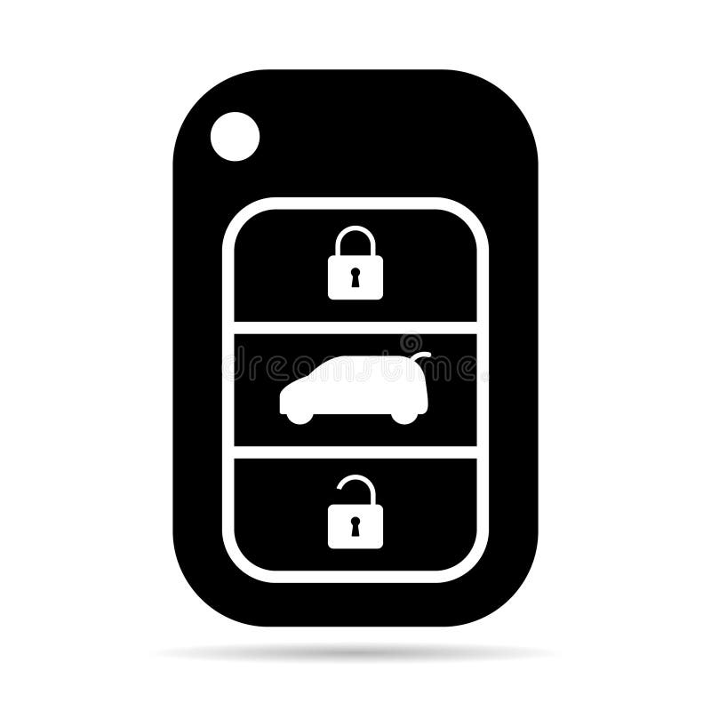 Car Key Icon Shadow, Door System Safety Automobile Web Design, Unlock ...