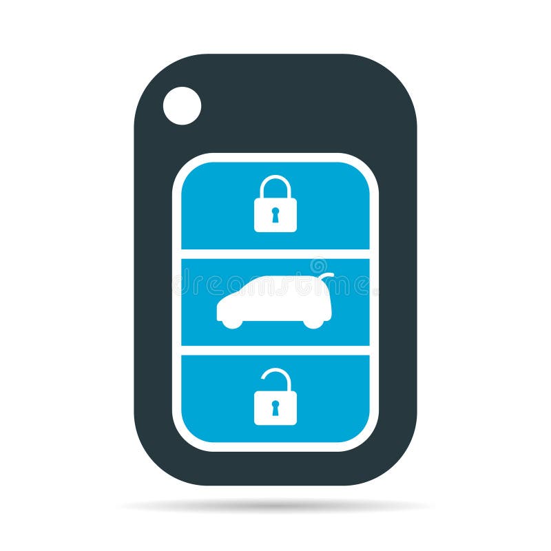 Car Key Icon Shadow, Door System Safety Automobile Web Design, Unlock ...