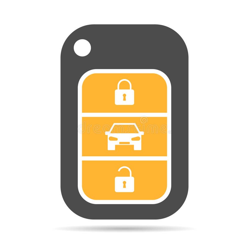 Car Key Icon Shadow, Door System Safety Automobile Web Design, Unlock ...