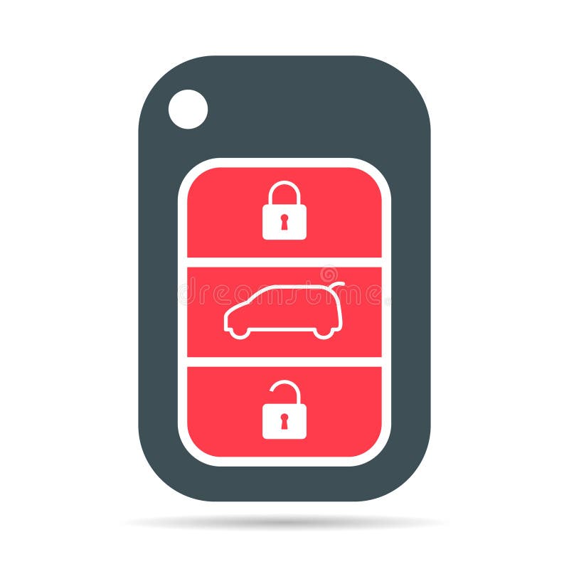 Car Key Icon Shadow, Door System Safety Automobile Web Design, Unlock ...