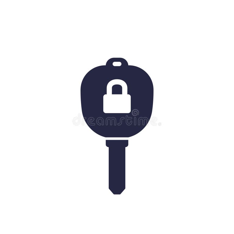 Car Key Icon, Vector Picogram on White Stock Vector - Illustration of ...