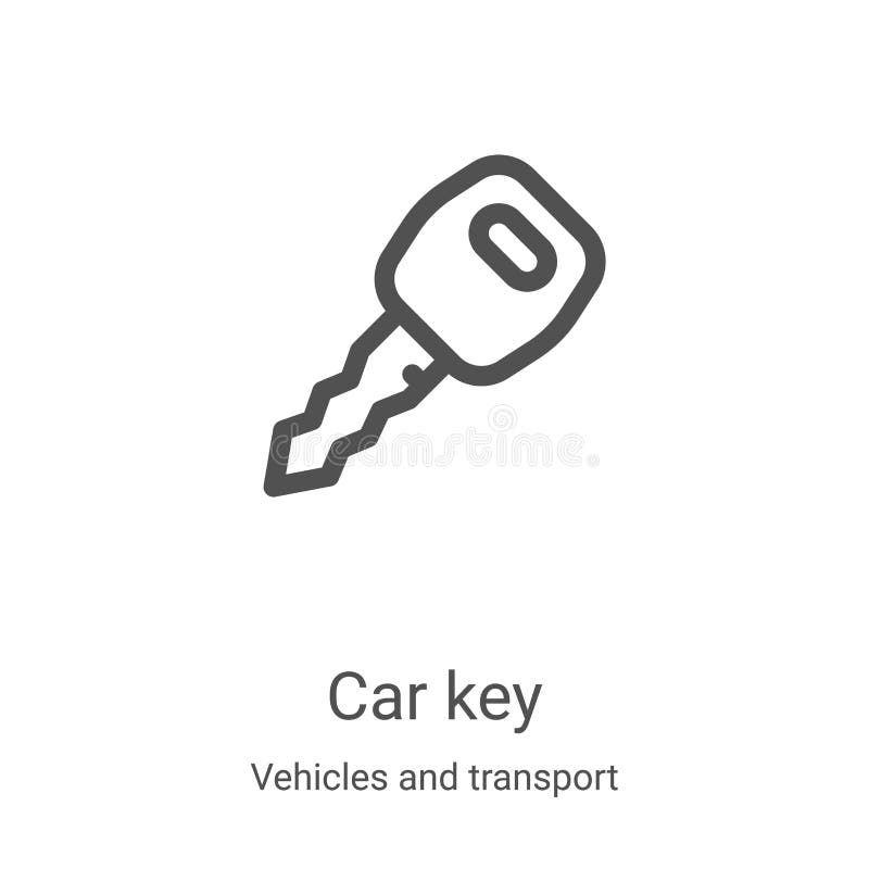 Car Key Icon Vector from Vehicles and Transport Collection. Thin Line ...