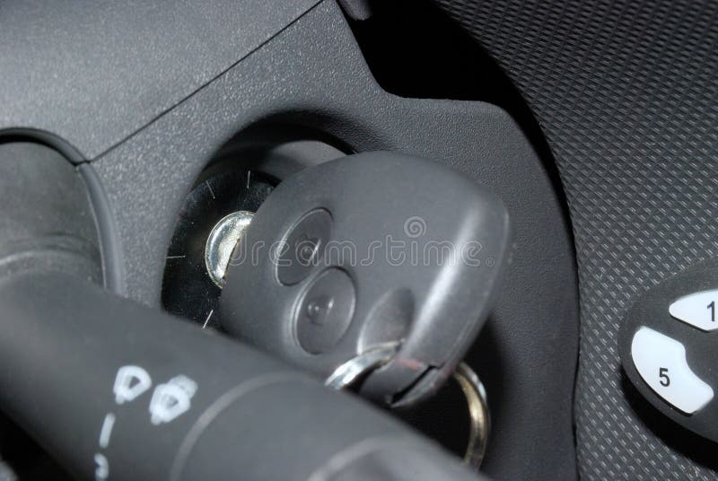 Car key in ignition stock photo. Image of driving, drive - 12409224