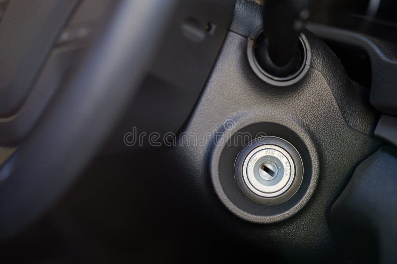 Car key ignition hole stock photo. Image of transport - 141198750