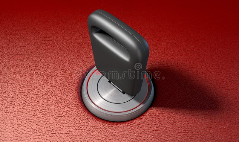 Car Key in Ignition stock illustration. Illustration of keyholder ...