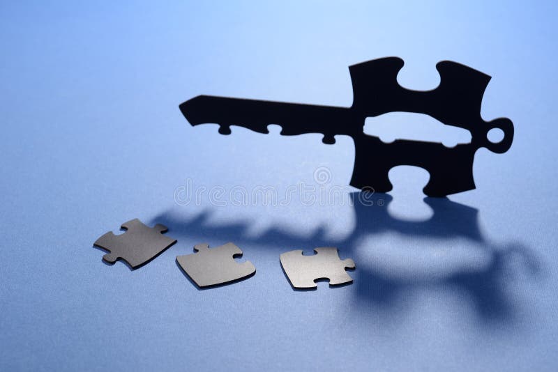 Car Key with Jigsaw Puzzle Code Stock Image - Image of open, help: 38999707