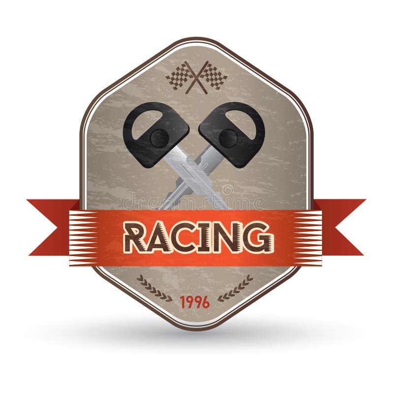 Car Key Label. Vector Illustration Decorative Design Stock Photo ...