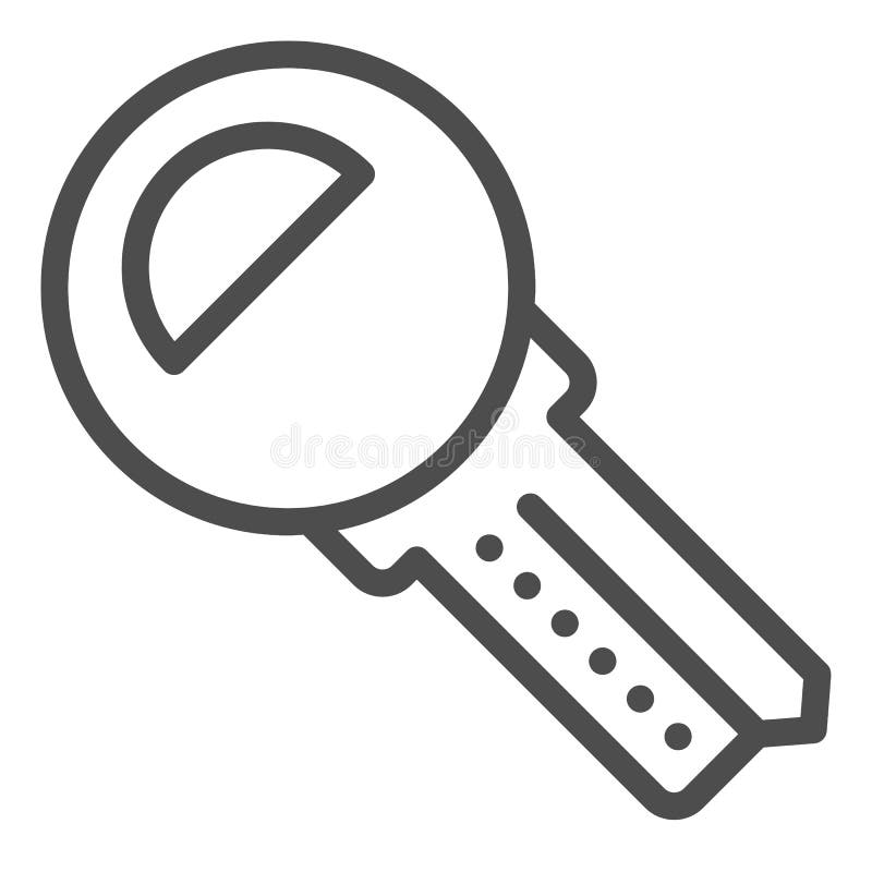 Car Key Line Icon. Unlock Vector Illustration Isolated on White Stock ...