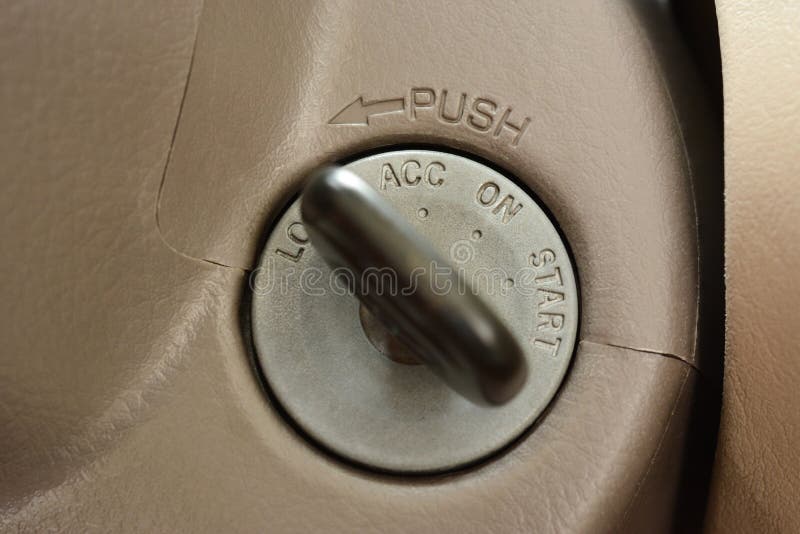 Car Key in Lock Position at Keyhole Stock Photo - Image of vehicle ...