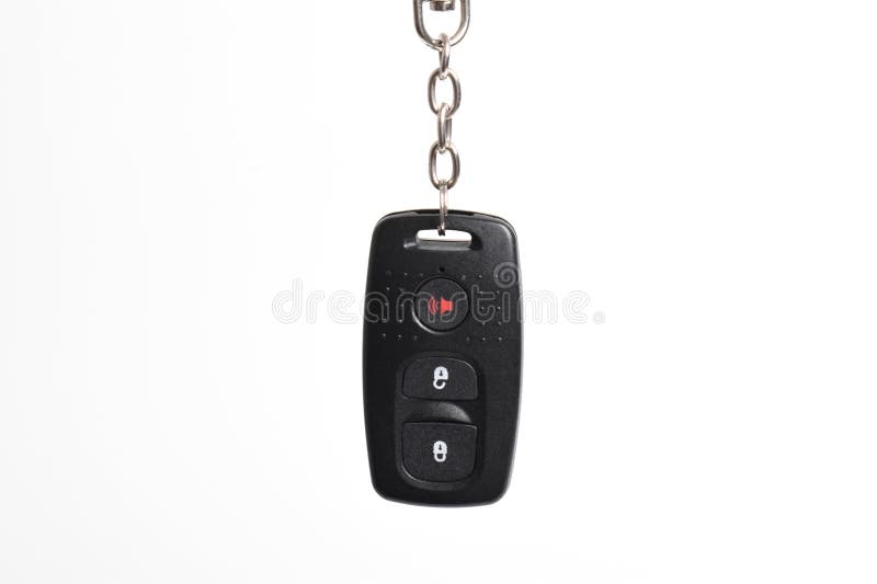 Car Key with Remote Control on White Background Stock Image - Image of ...
