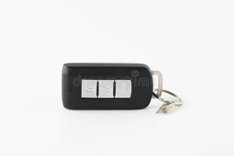 Car Key Remote on a White Background Stock Image - Image of silver ...