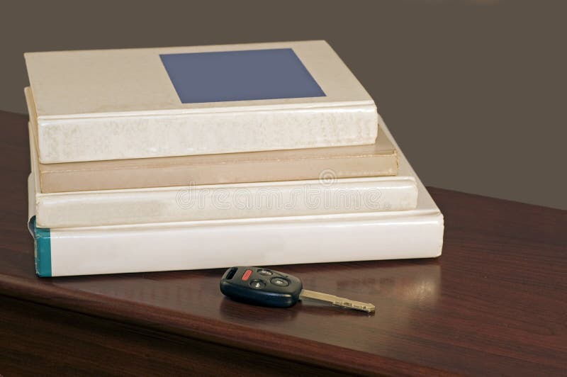 Car key and school books stock image. Image of ring, keys - 6097077