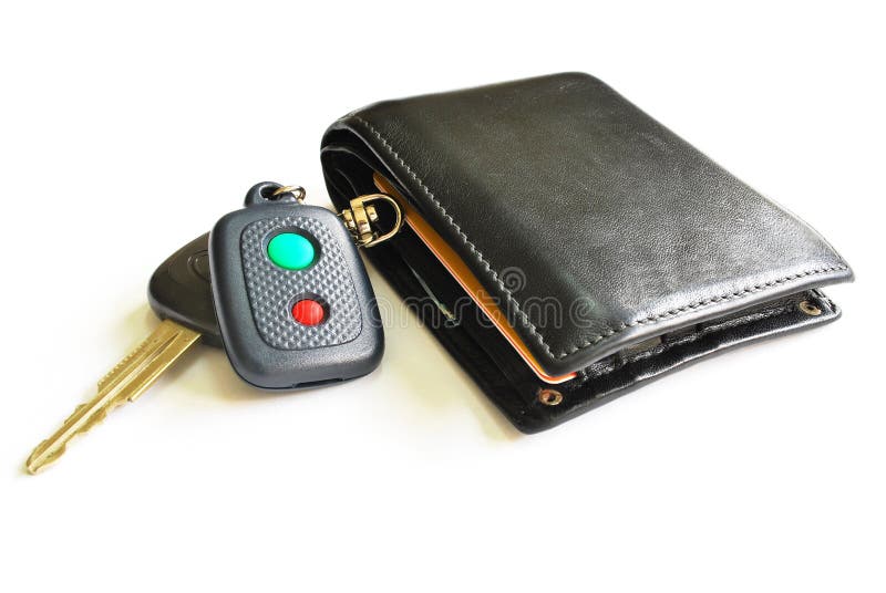 Car key & wallet stock image. Image of card, remote - 14097701