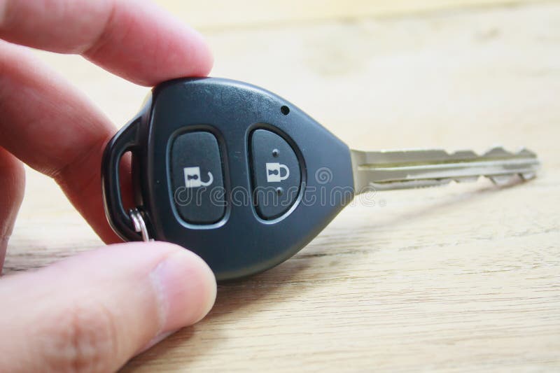 Car Key on Wooden Background Stock Image - Image of background, modern ...