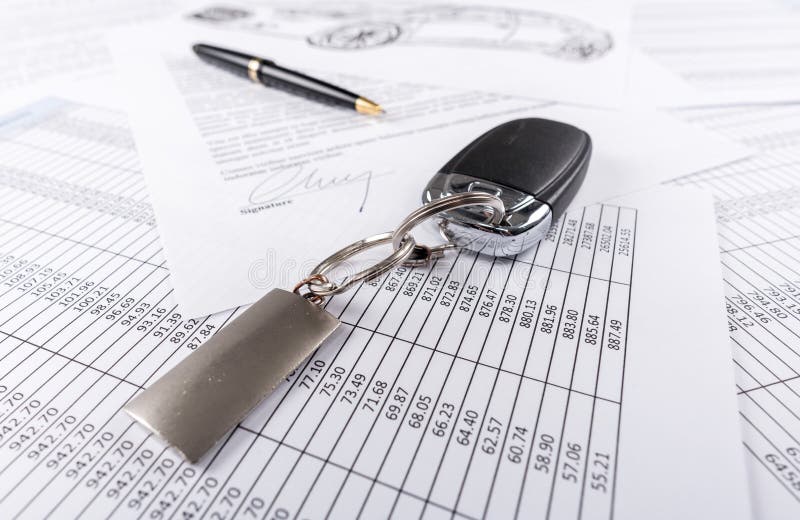 Car Keys on Agreement Document Stock Image - Image of leasing, lease ...
